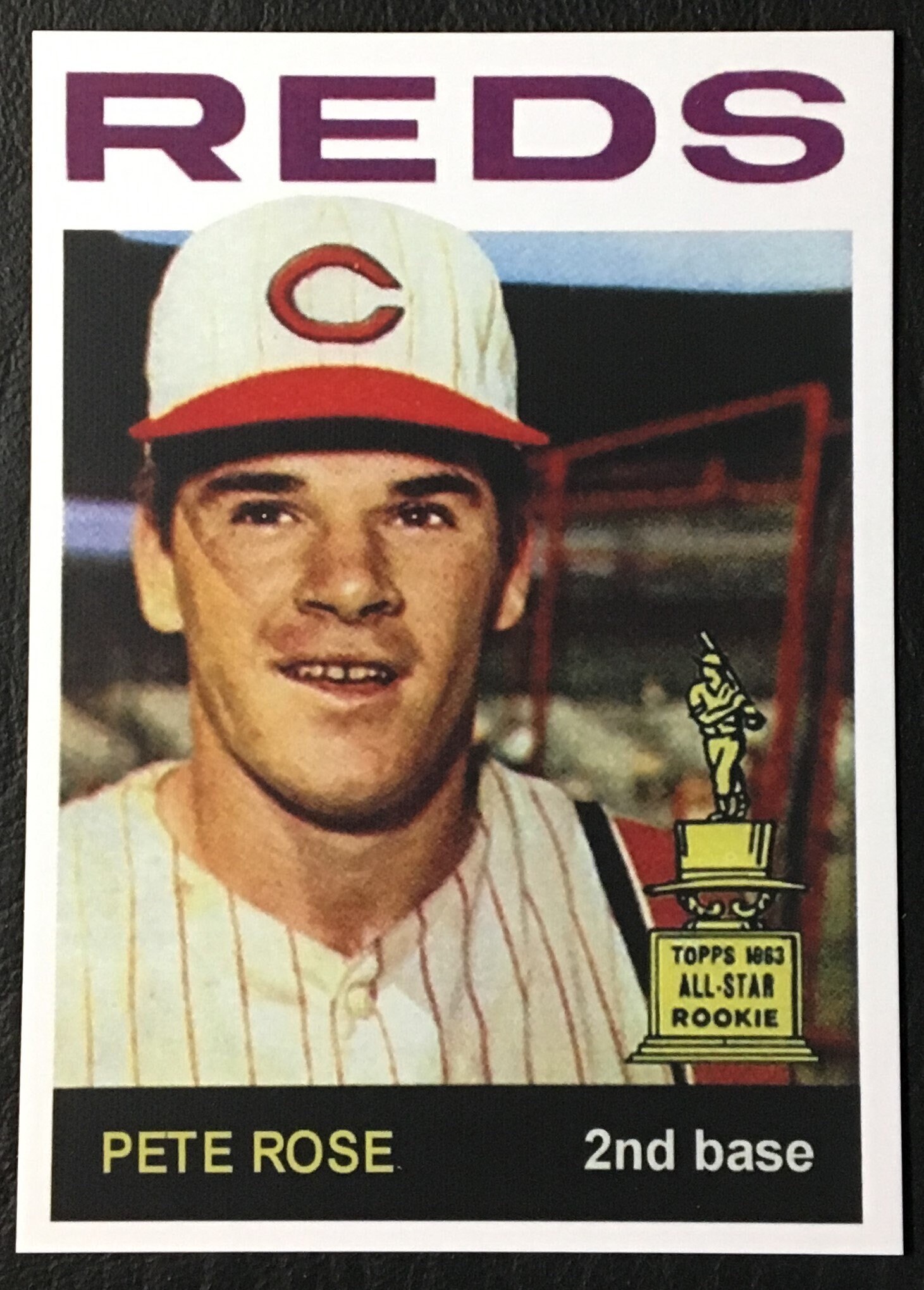 Mint Condition 1963 #537 Pete Rose Rookie Reprint Cincinnati Reds ...