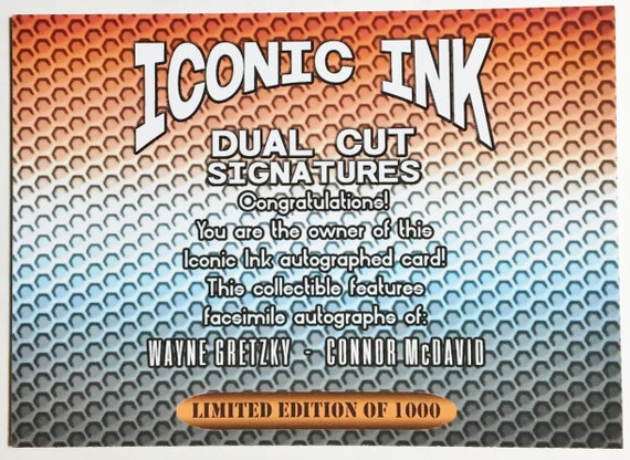 Wayne Gretzky Iconic Ink facsimile auto autograph Edmonton Oilers only ...