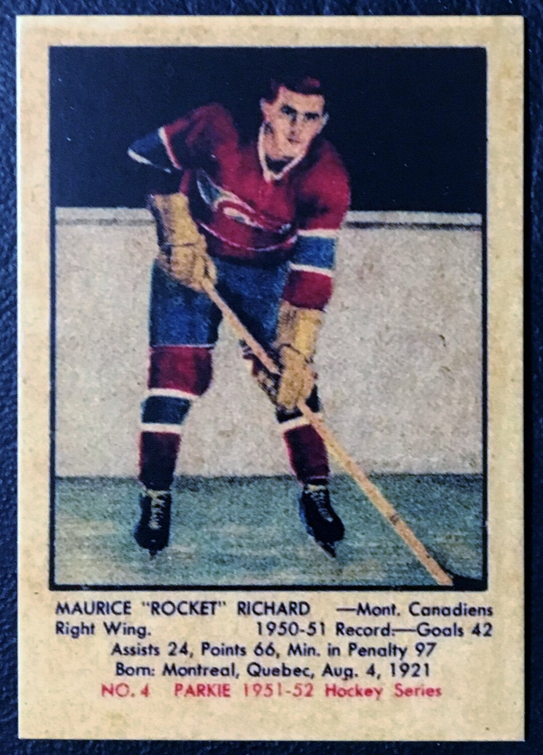 1951 Parkhurst 4 Maurice rocket Richard Rookie - Etsy Canada