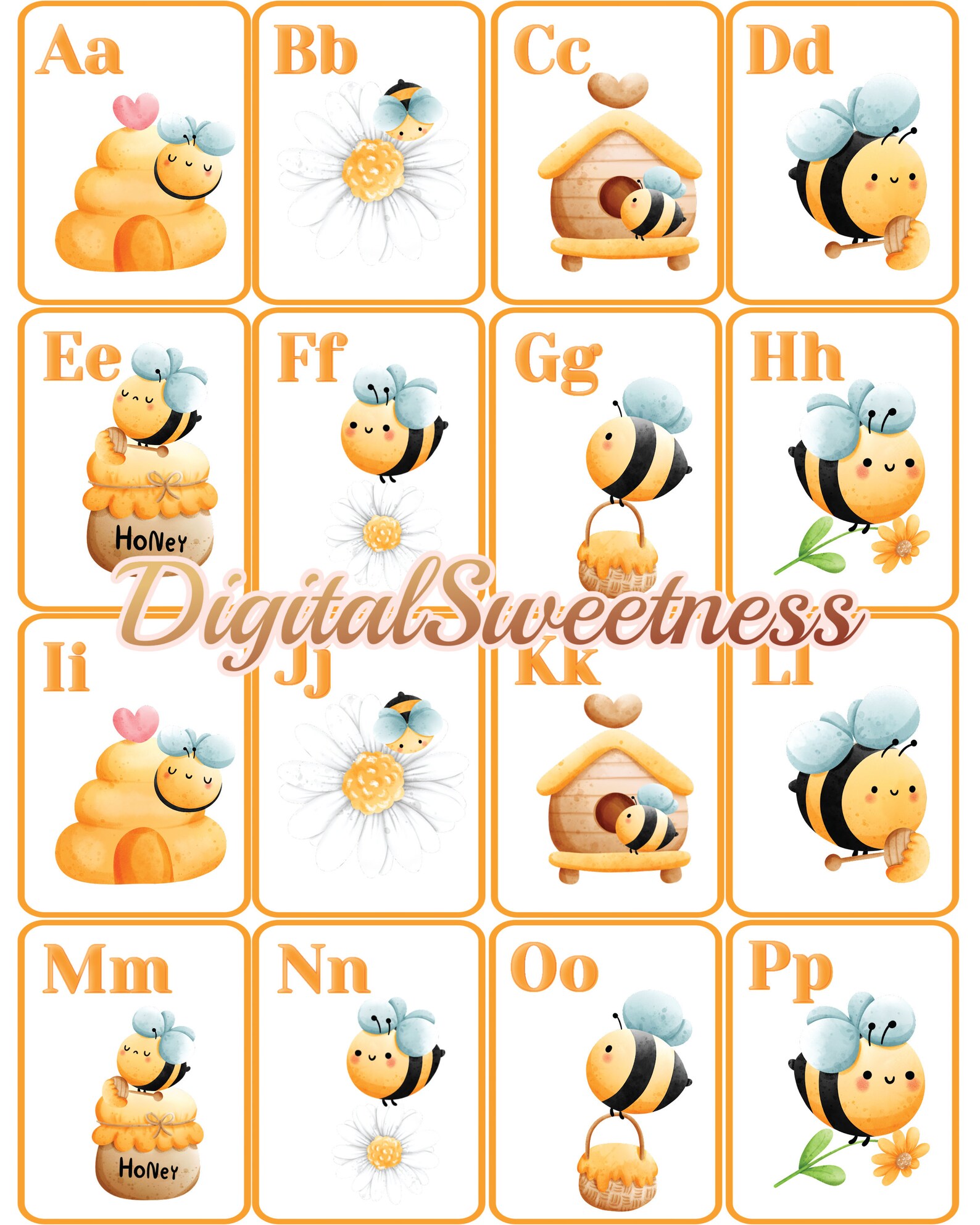 ABC Flash Cards Printable PDF Instant Download Preschool - Etsy