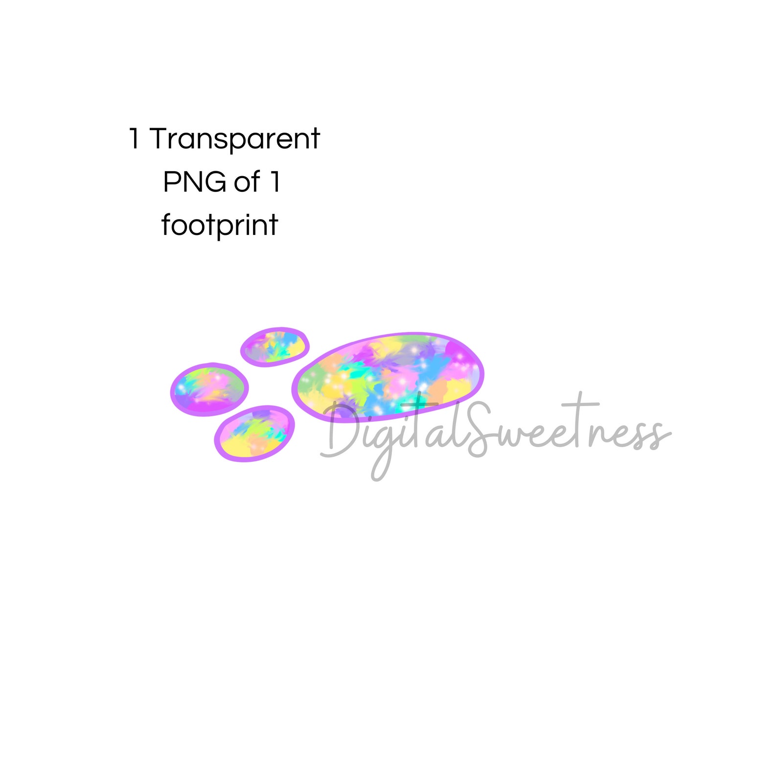 Hand Drawn Easter Bunny Footprints Bluey Inspired Bedroom Art | Cartoon ...