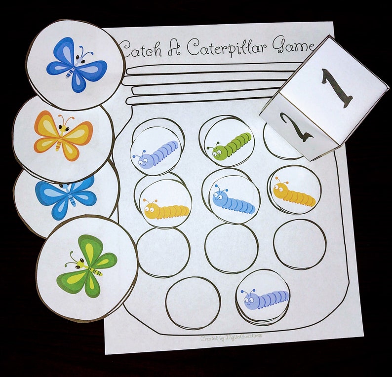 Caterpillar DIY Board Game: Printable Kids Activity (PDF Pattern - Etsy