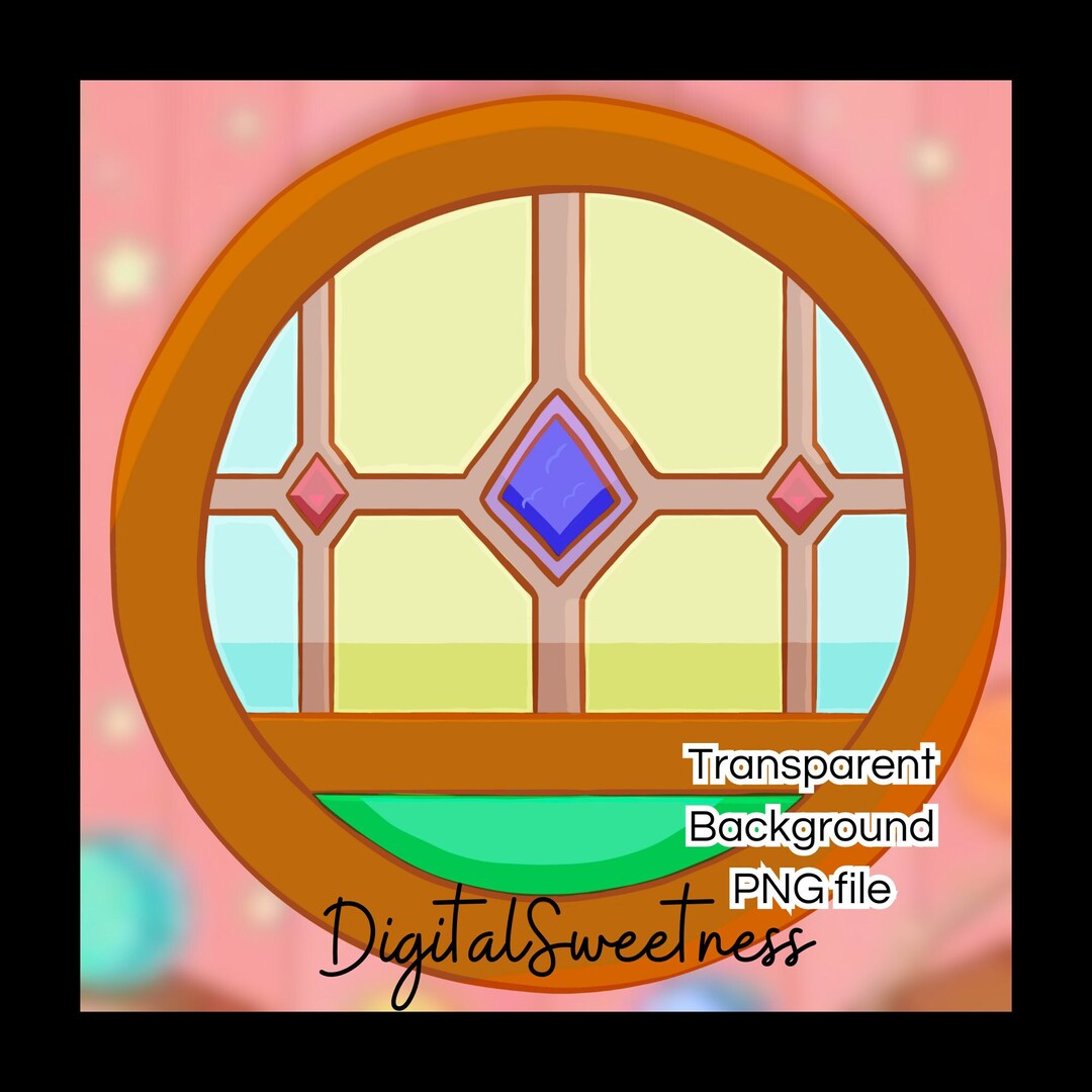 Hand Drawn Stained Glass Bluey Inspired Bedroom Art | Cartoon Stained ...