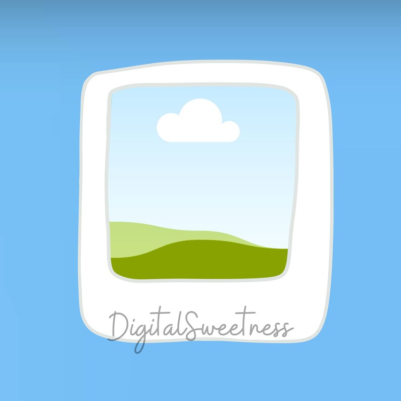 Bluey Inspired Bob Bilby Style Scrapbook Frame | Plain Photo Frame Clip ...