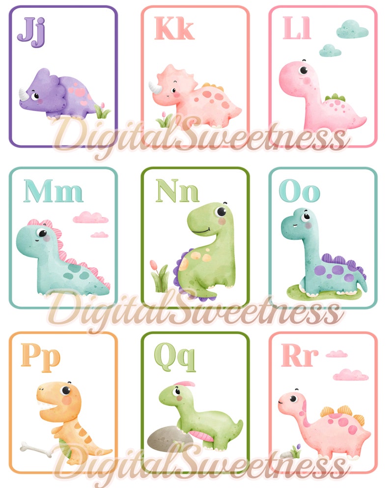 Dino ABC Flash Cards: Preschool Learning (digital Download) - Etsy
