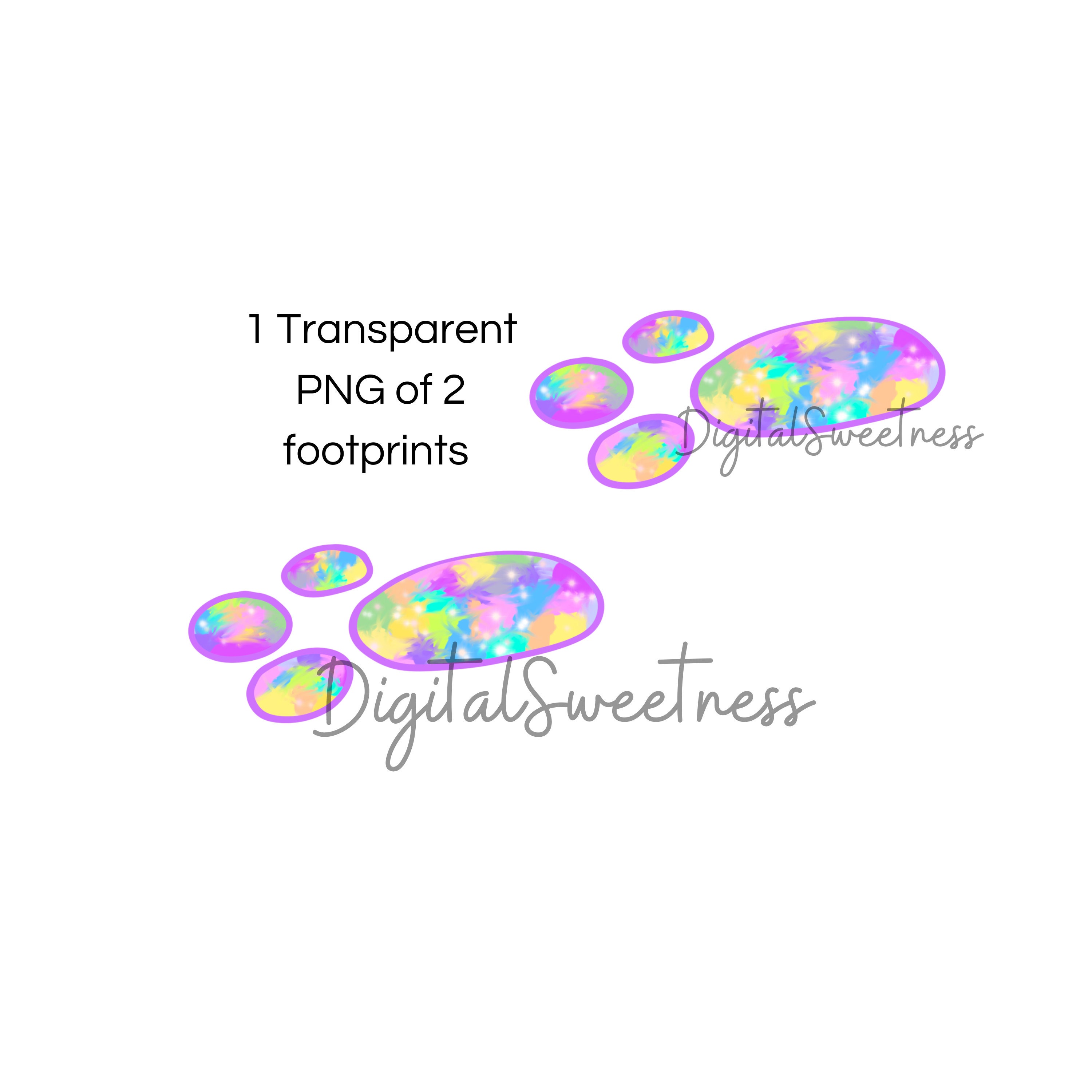 Hand Drawn Easter Bunny Footprints Bluey Inspired Bedroom Art | Cartoon ...