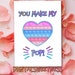 Pop It Fidget Valentine's Day Cards Printable 5x7 Digital Files Blank ...