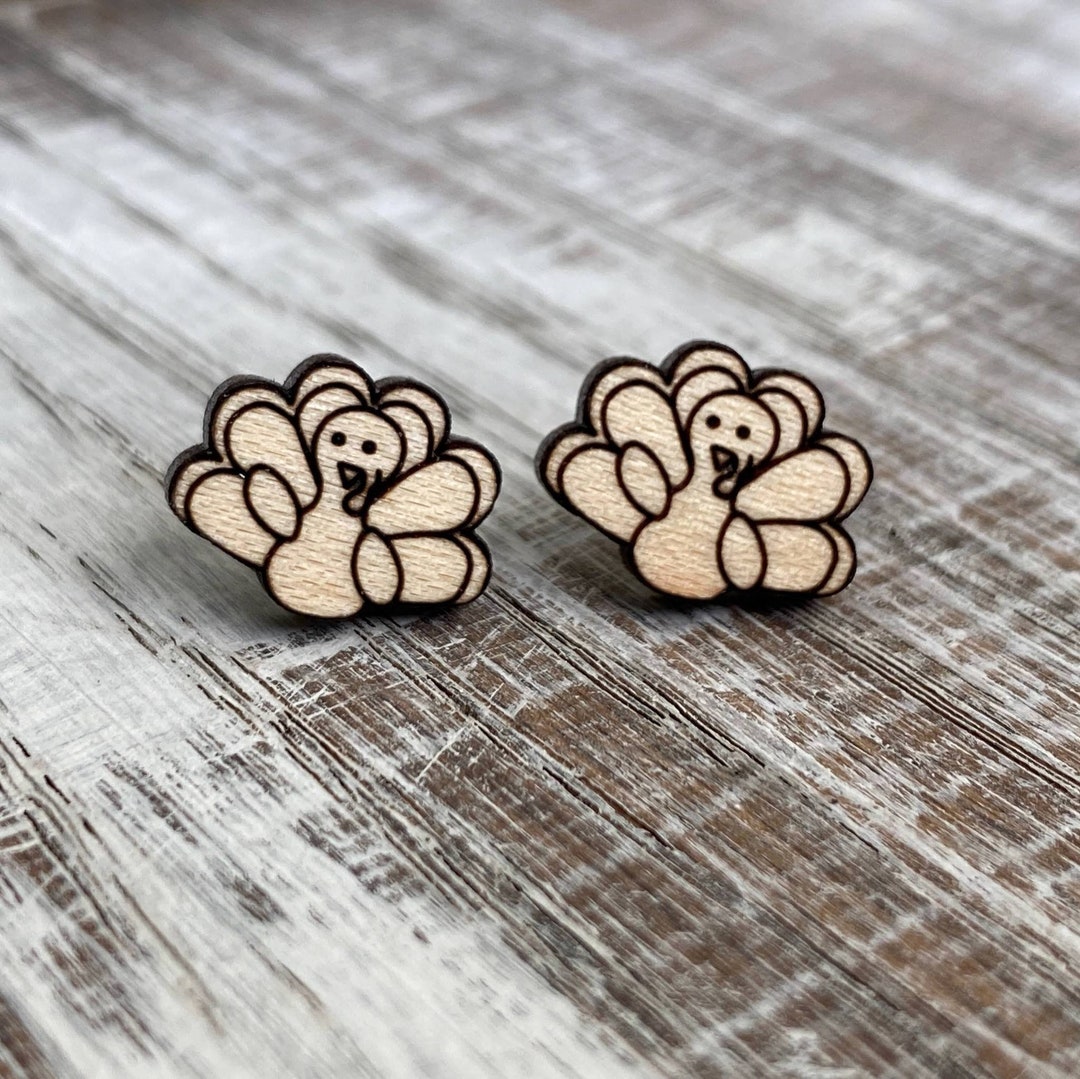 Turkey Stud Earring File, SVG File, Earring File, Turkey SVG - Etsy