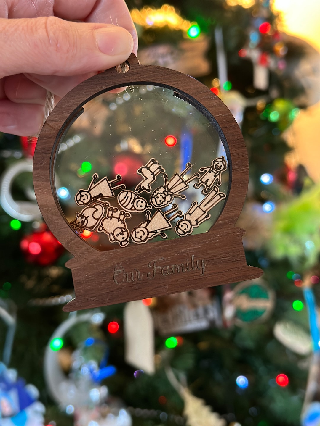 Shaker Snow Globe Ornament With 41 Laser Ready Characters Included! SVG ...