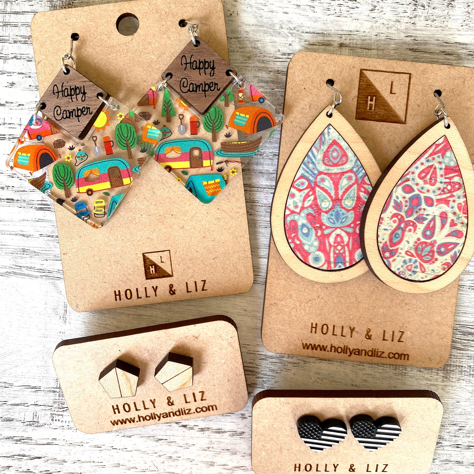 Earring Card Template for Wood or Paper, SVG File, Laser File - Etsy