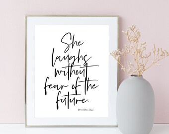 She Laughs Without - Etsy