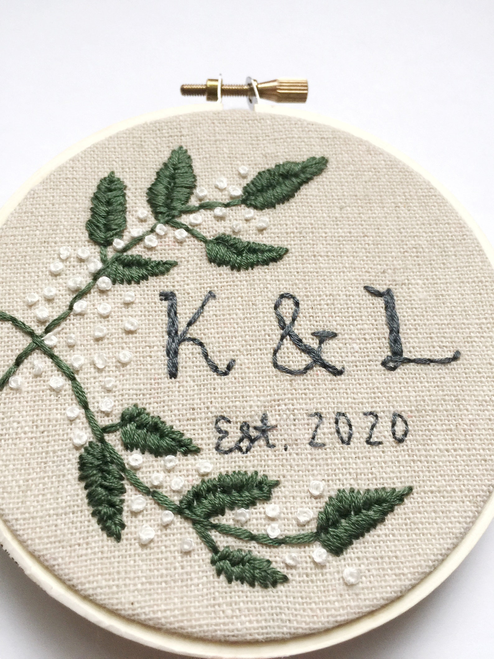Custom Couple Initial PDF Embroidery Pattern / Personalized Wedding ...