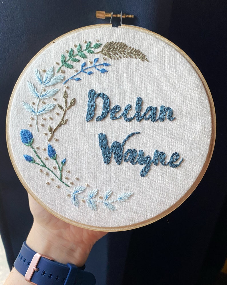 Custom Baby Name PDF Embroidery Pattern / Personalized Baby - Etsy