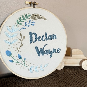 Custom Baby Name PDF Embroidery Pattern / Personalized Baby Name Gift ...