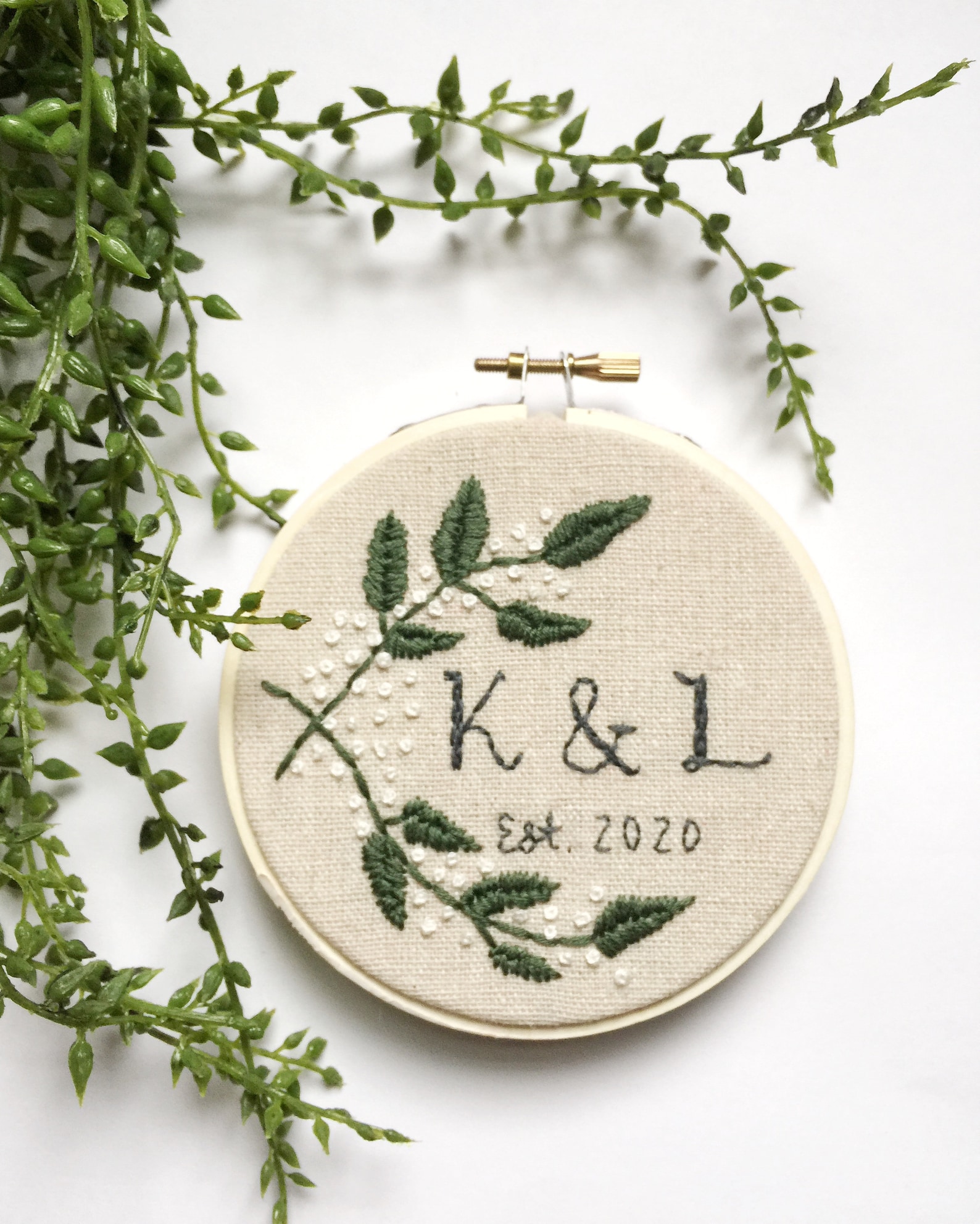 Custom Couple Initial PDF Embroidery Pattern / Personalized Wedding ...