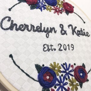 Custom Wedding Last Name PDF Embroidery Pattern / Personalized Wedding ...