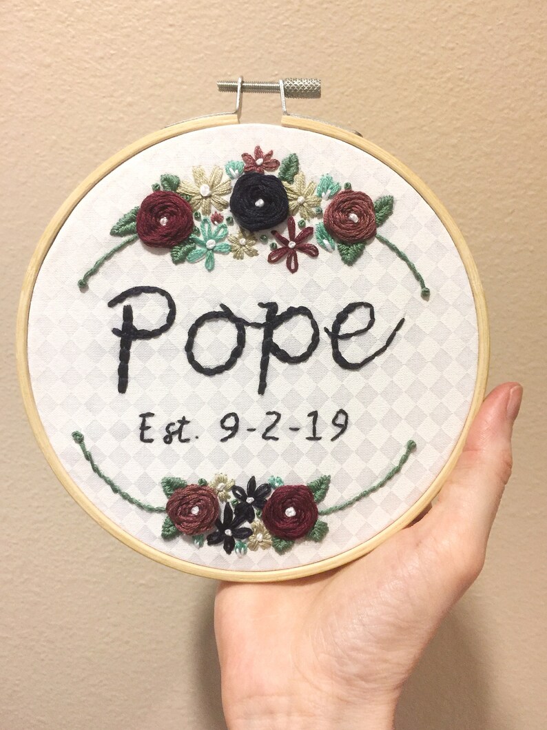 Custom Wedding Last Name PDF Embroidery Pattern / Personalized - Etsy