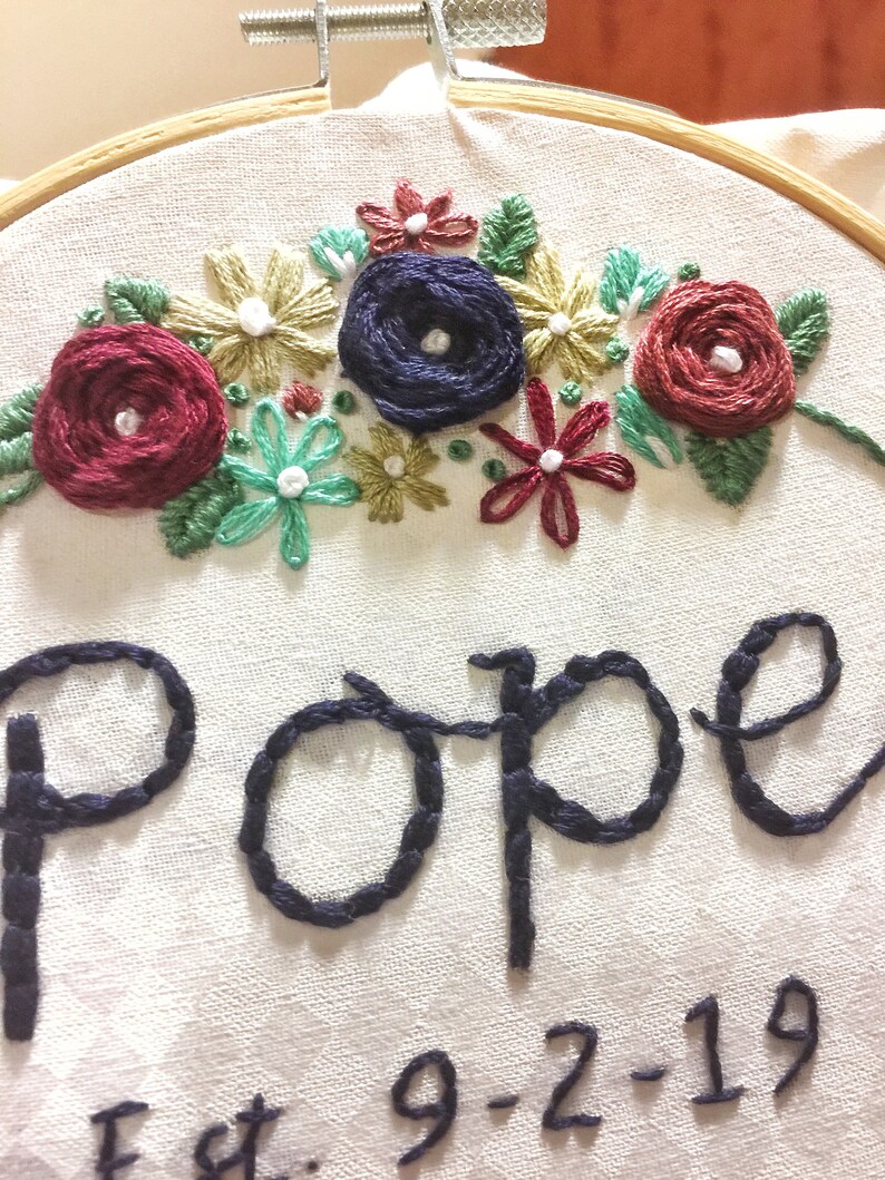 Custom Wedding Last Name PDF Embroidery Pattern / Personalized - Etsy