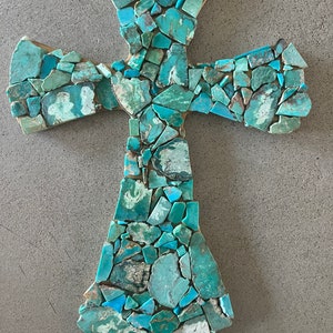 Gorgeous Old Stock Turquoise Large Cross Home Decor Wall Hanging ...