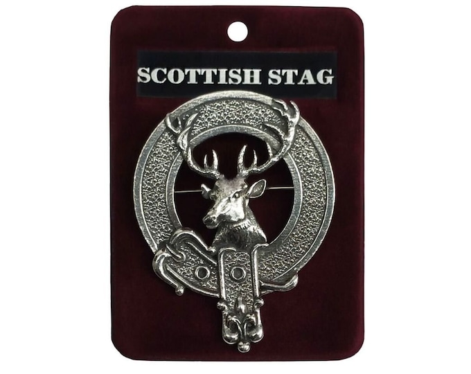 Scottish Stag Cap Badge/brooch Stag Brooch Celtic Brooch - Etsy