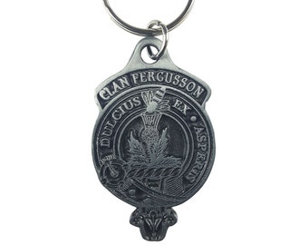 Gunn Clan Crest Solid Pewter Key Chain Scottish Clan - Etsy