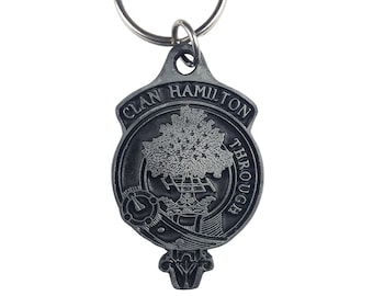 Douglas Clan Crest Solid Pewter Key Chain Scottish Clan | Etsy