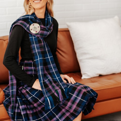 Scottish Arisaid or Earasaid A-L Tartans Homespun Wool Blend - Etsy