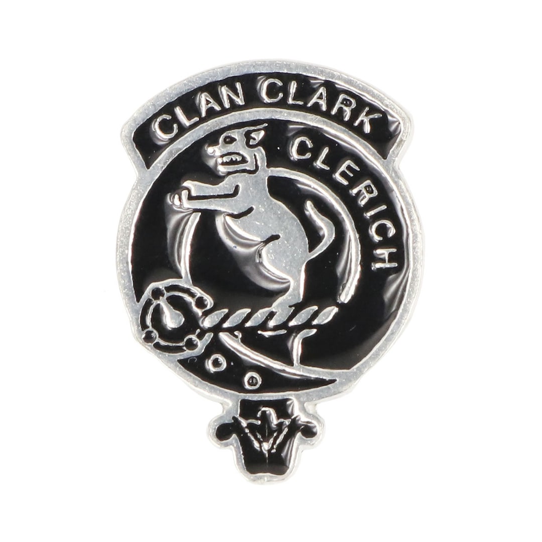Clark Clan Crest Pewter Mini Badge/pin - Etsy