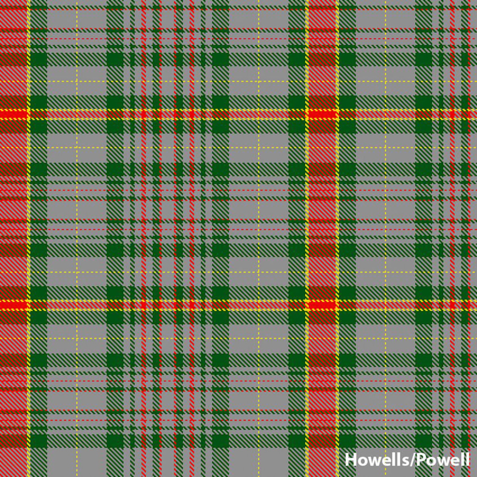 Howells/powell Welsh Tartan Scarf Medium Weight 14oz Premium - Etsy