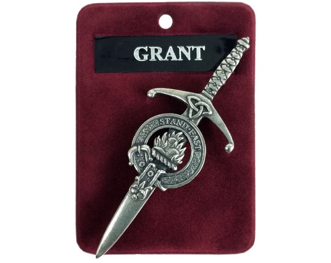 Grant Clan Crest Kilt Pin - Gaelic Themes Kilt Pin - Stand Fast - Etsy