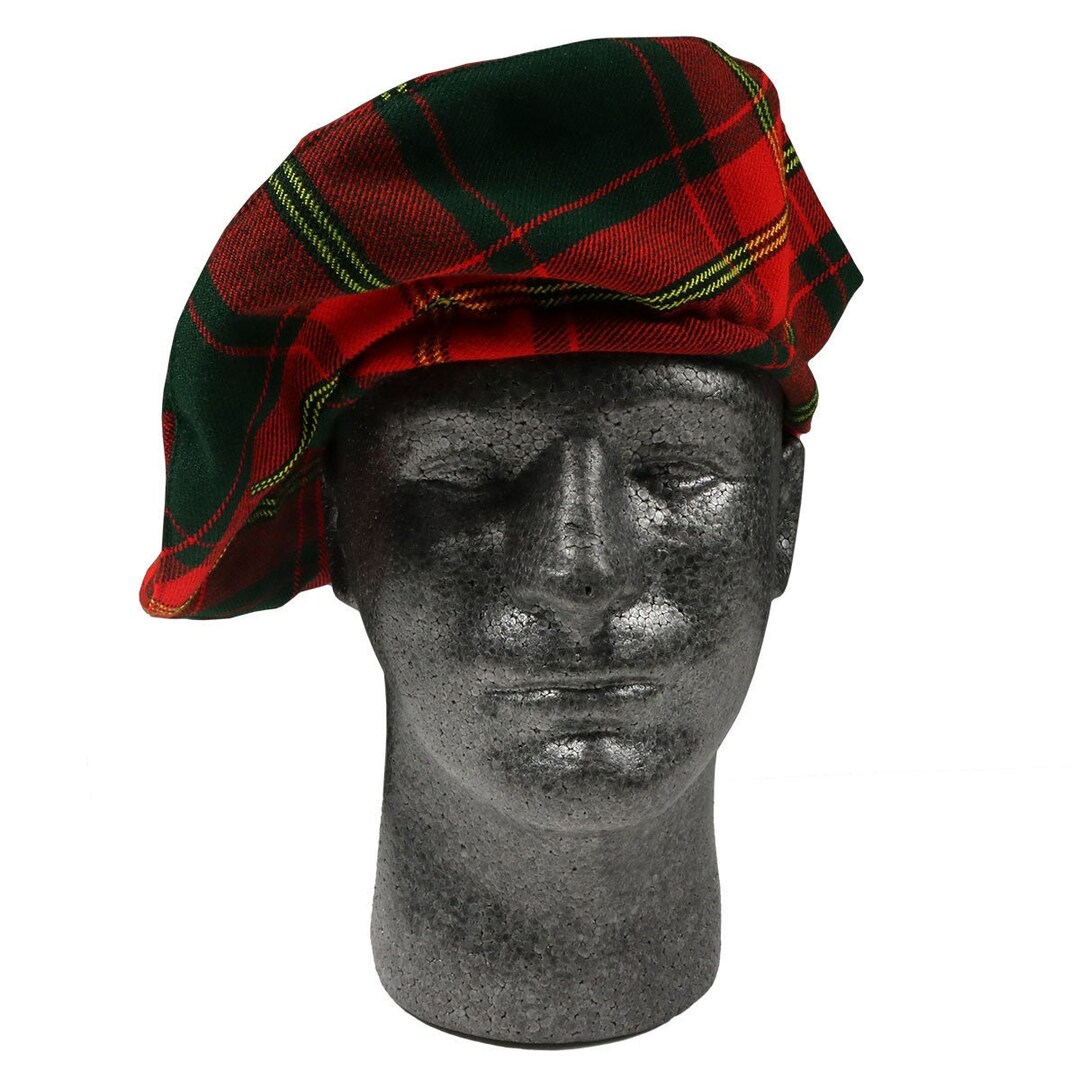 Ulster Red Modern Tam - Homespun Tartan Tam - Wool Blend - Etsy