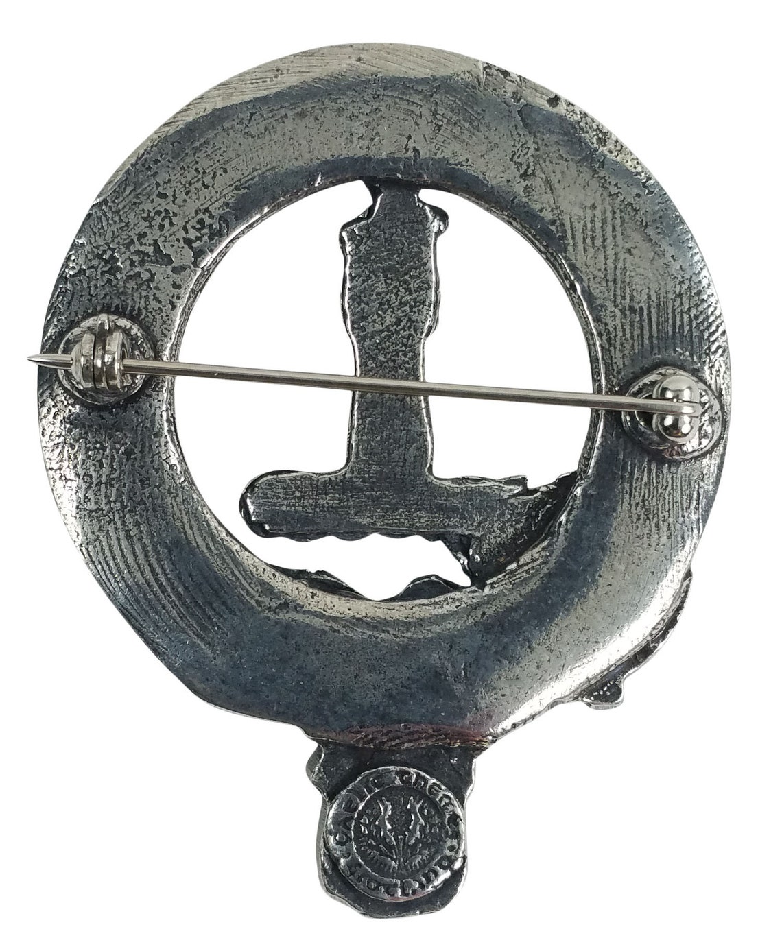 Mackay Cap Badge - Pewter Clan Crest Badge - Gaelic Themes Cap Badge or ...