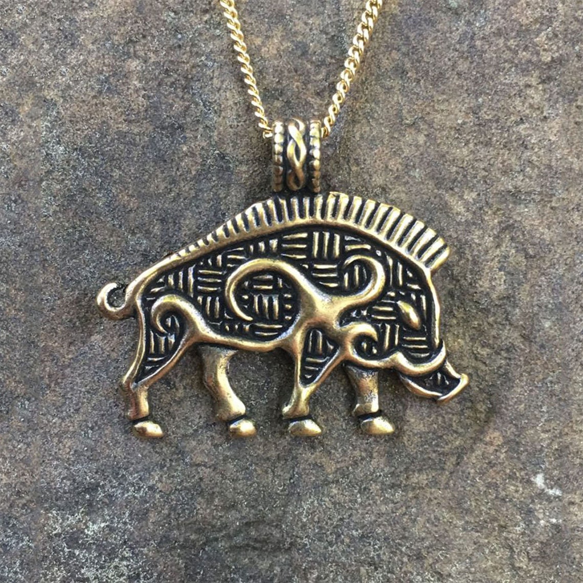 Celtic Boar Pendant Bronze or Sterling Silver Handcrafted - Etsy
