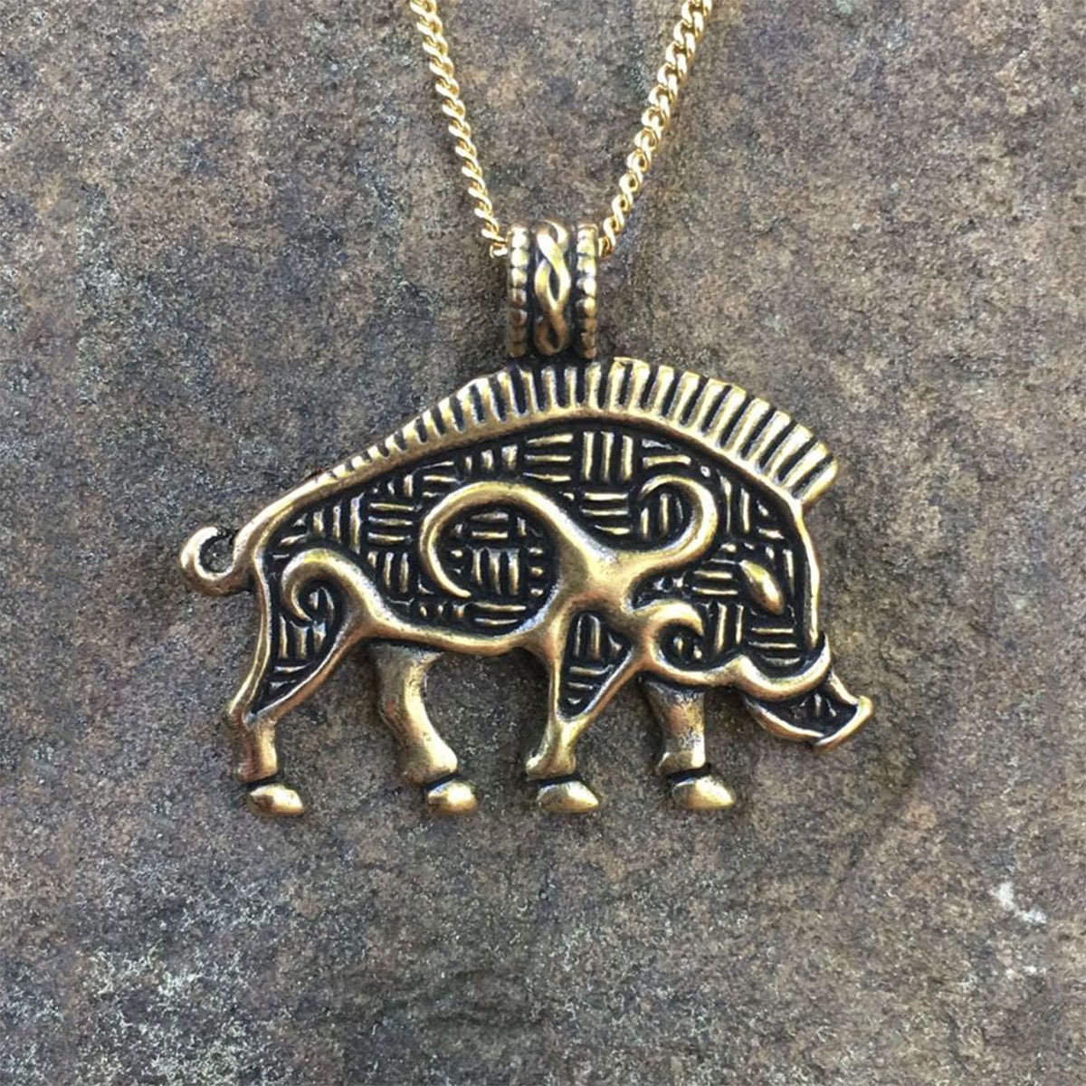 Celtic Boar Pendant Bronze or Sterling Silver Handcrafted - Etsy
