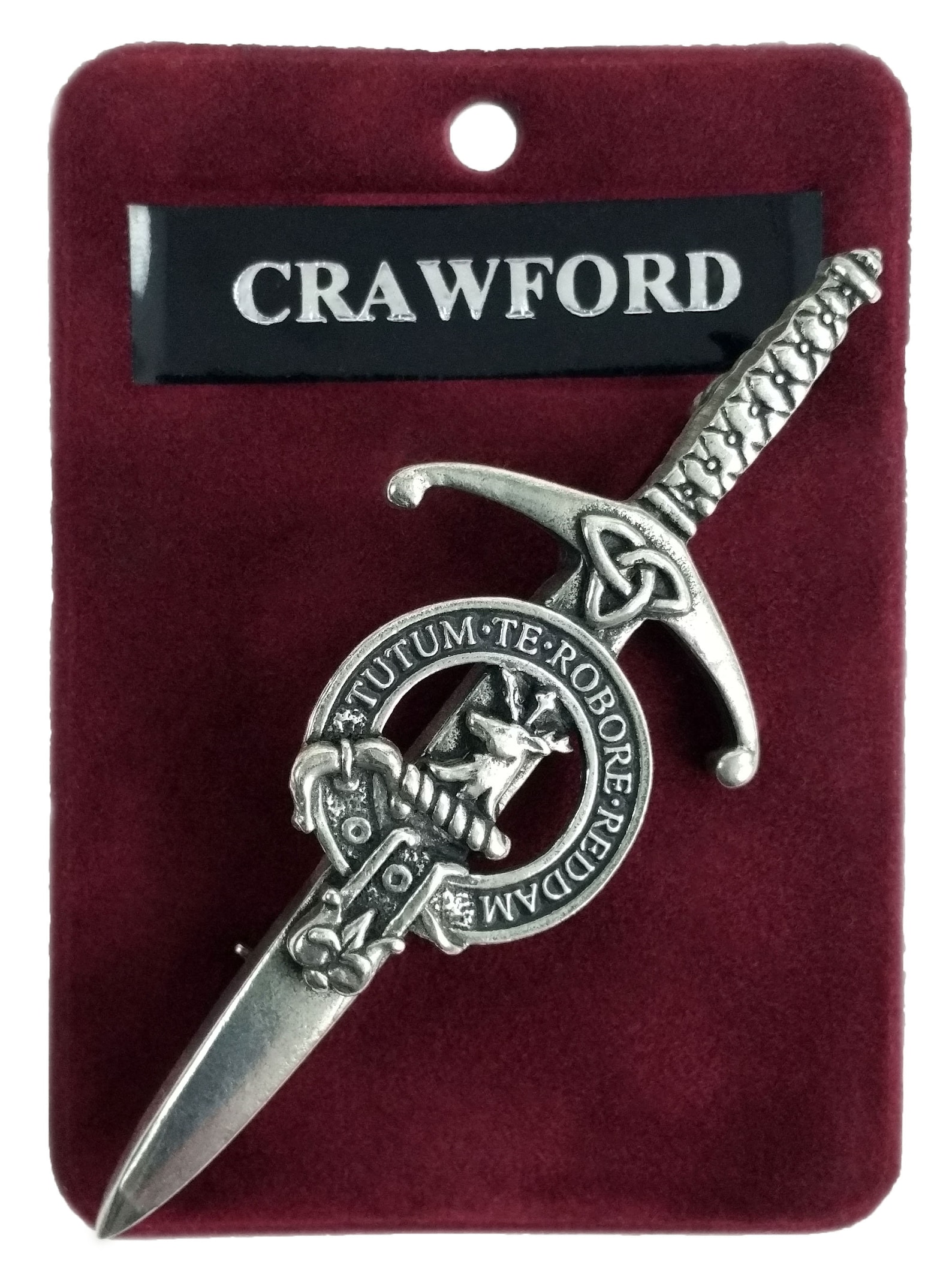 Crawford Clan Crest Kilt Pin Gaelic Themes Kilt Pin Tatum | Etsy