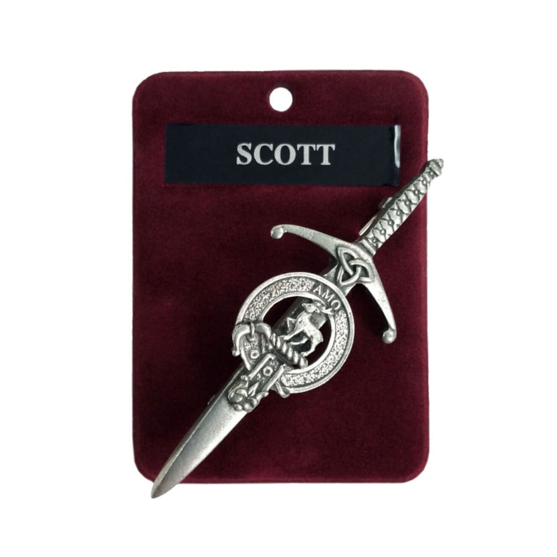 Scott Clan Crest Kilt Pin - Gaelic Themes Kilt Pin - Amo - Etsy