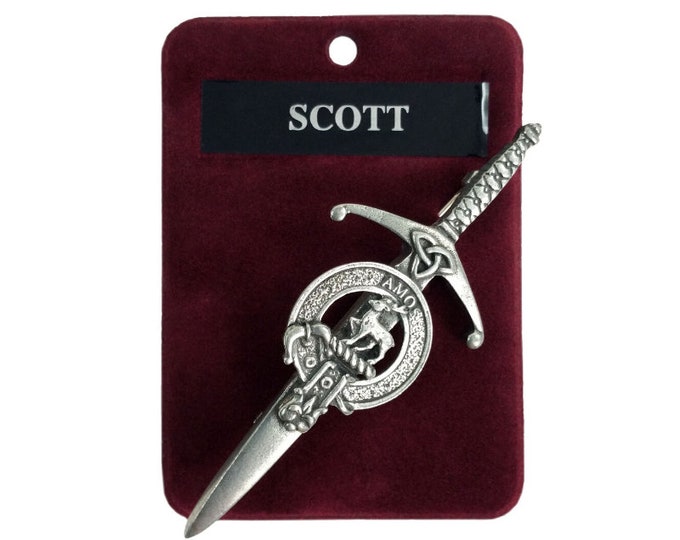Scott Clan Crest Kilt Pin - Gaelic Themes Kilt Pin - Amo - Etsy