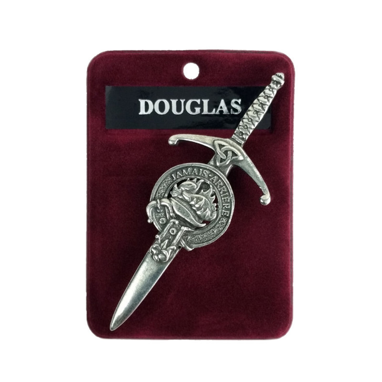 Douglas Clan Crest Kilt Pin - Gaelic Themes Kilt Pin - Jamais Arriere ...