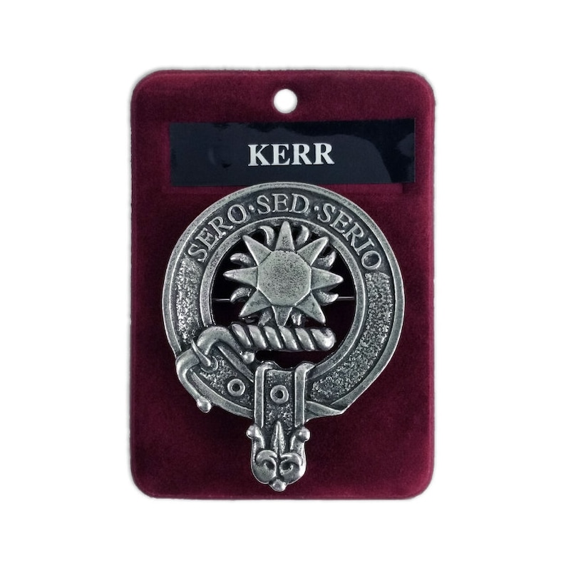 Kerr Cap Badge Pewter Clan Crest Badge Gaelic Themes Cap - Etsy