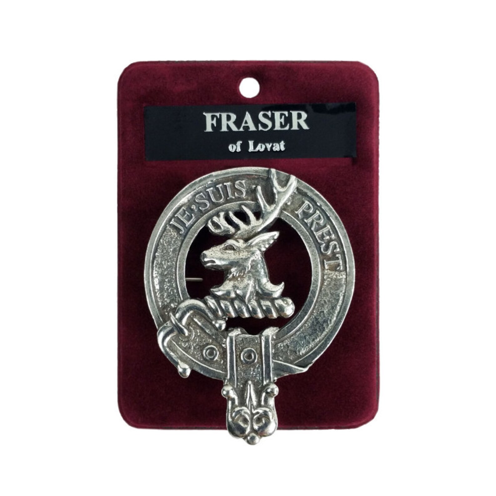 Fraser of Lovat Cap Badge Pewter Clan Crest Badge Gaelic - Etsy