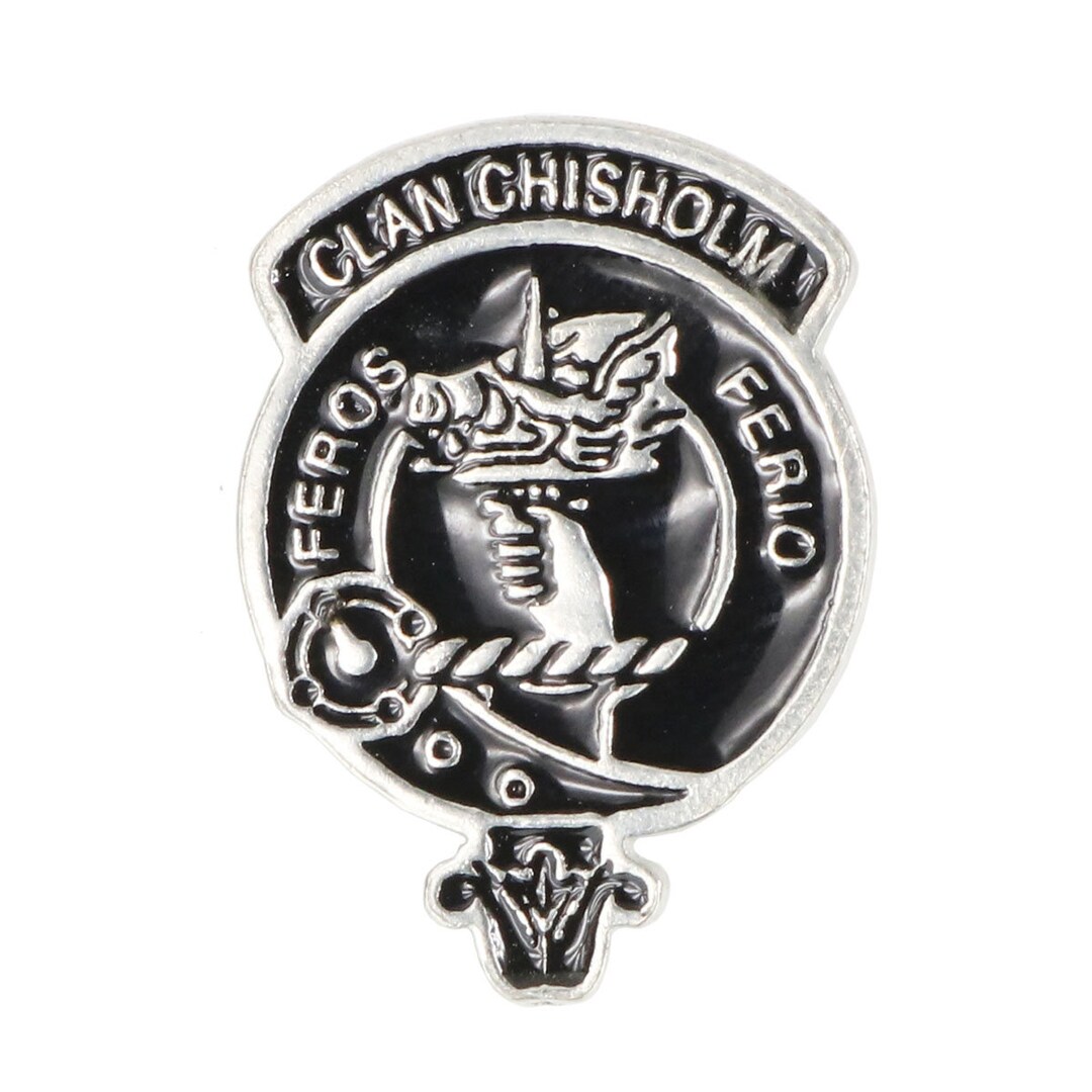 Chisholm Clan Crest Pewter Mini Badge/pin - Etsy