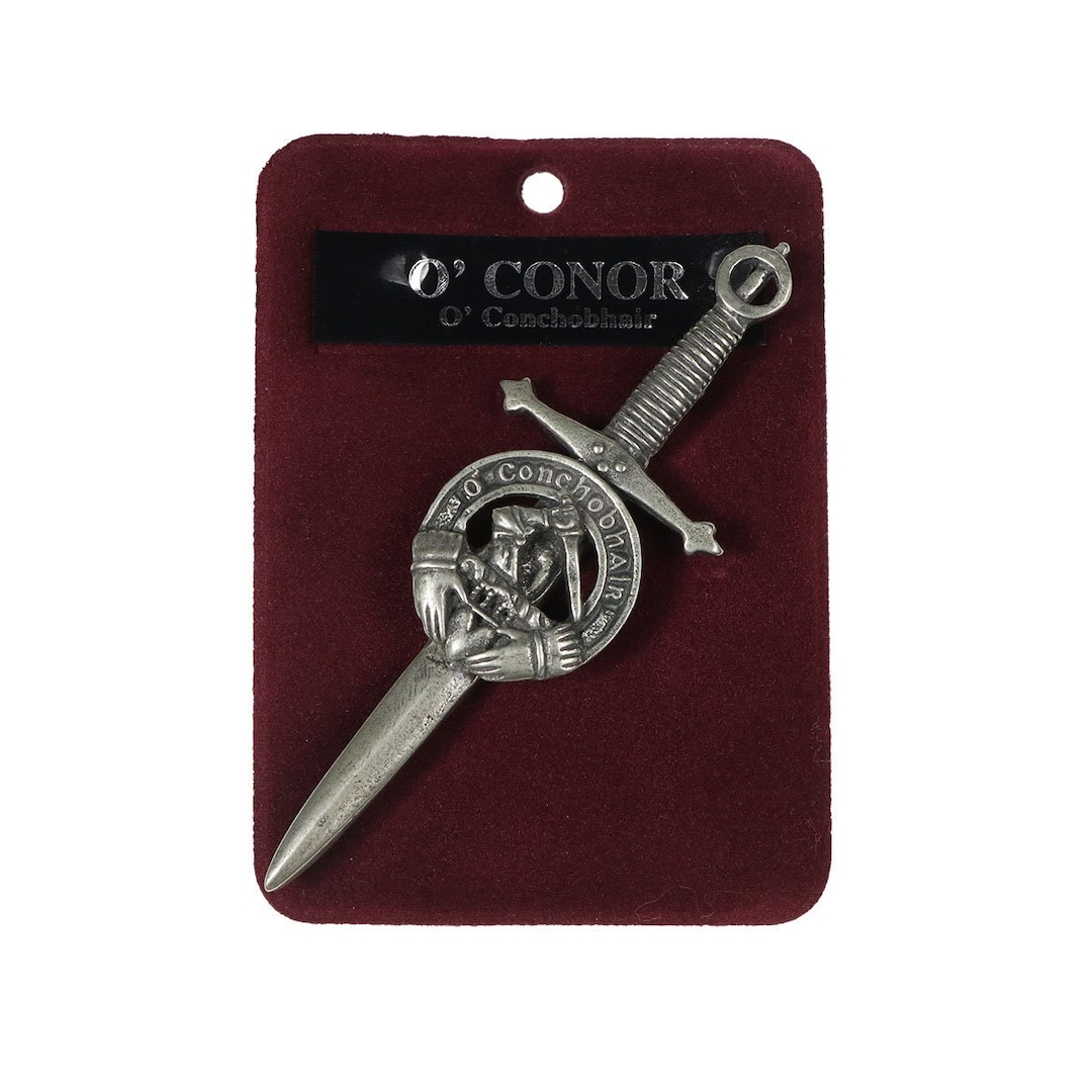 O'conor (o'conchobhair) Irish Family Crest Kilt Pin - Made in Scotland ...