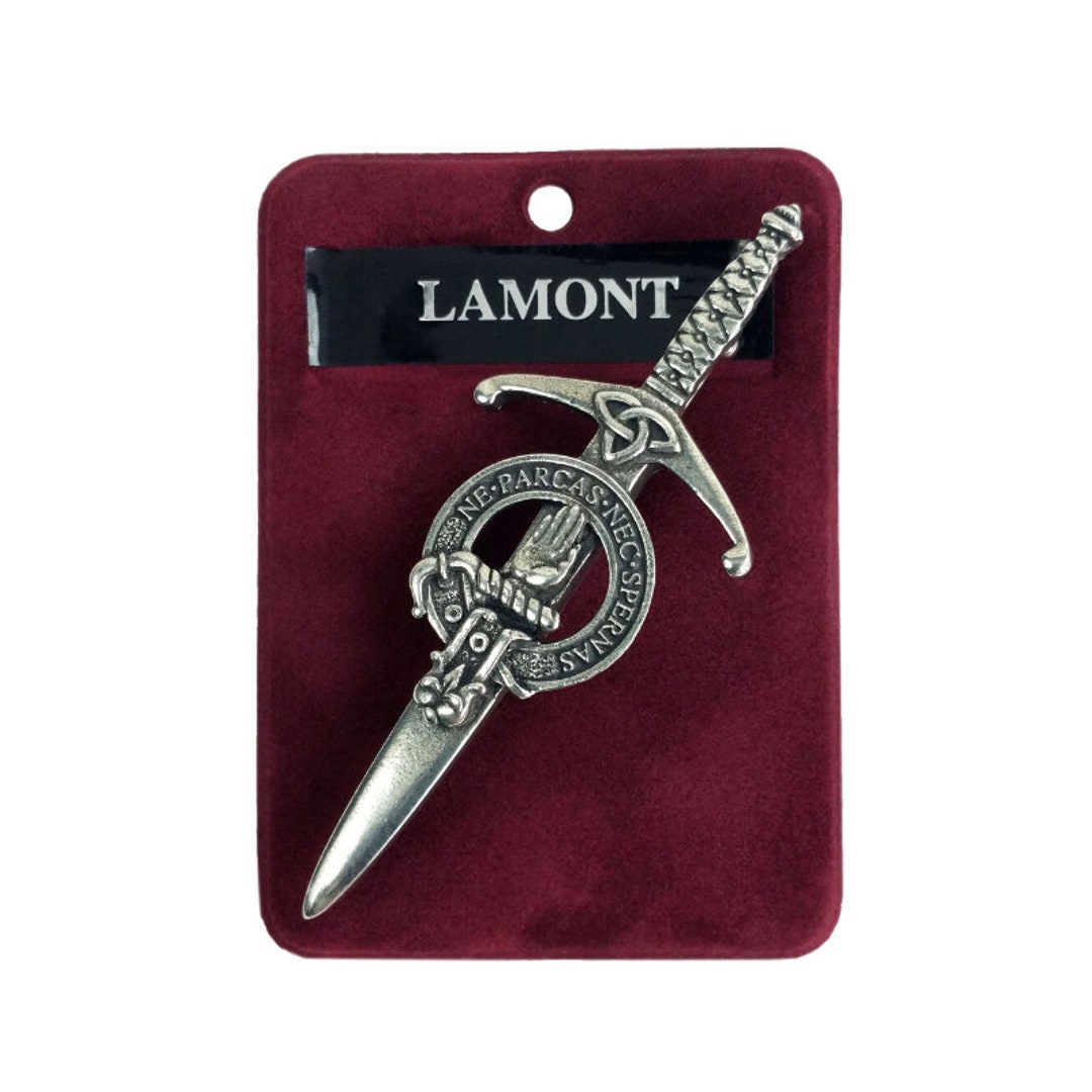Lamont Clan Crest Kilt Pin - Gaelic Themes Kilt Pin - Ne Parcas Nec ...