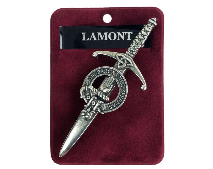Lamont Clan Crest Kilt Pin Gaelic Themes Kilt Pin Ne Parcas Nec Spernas ...