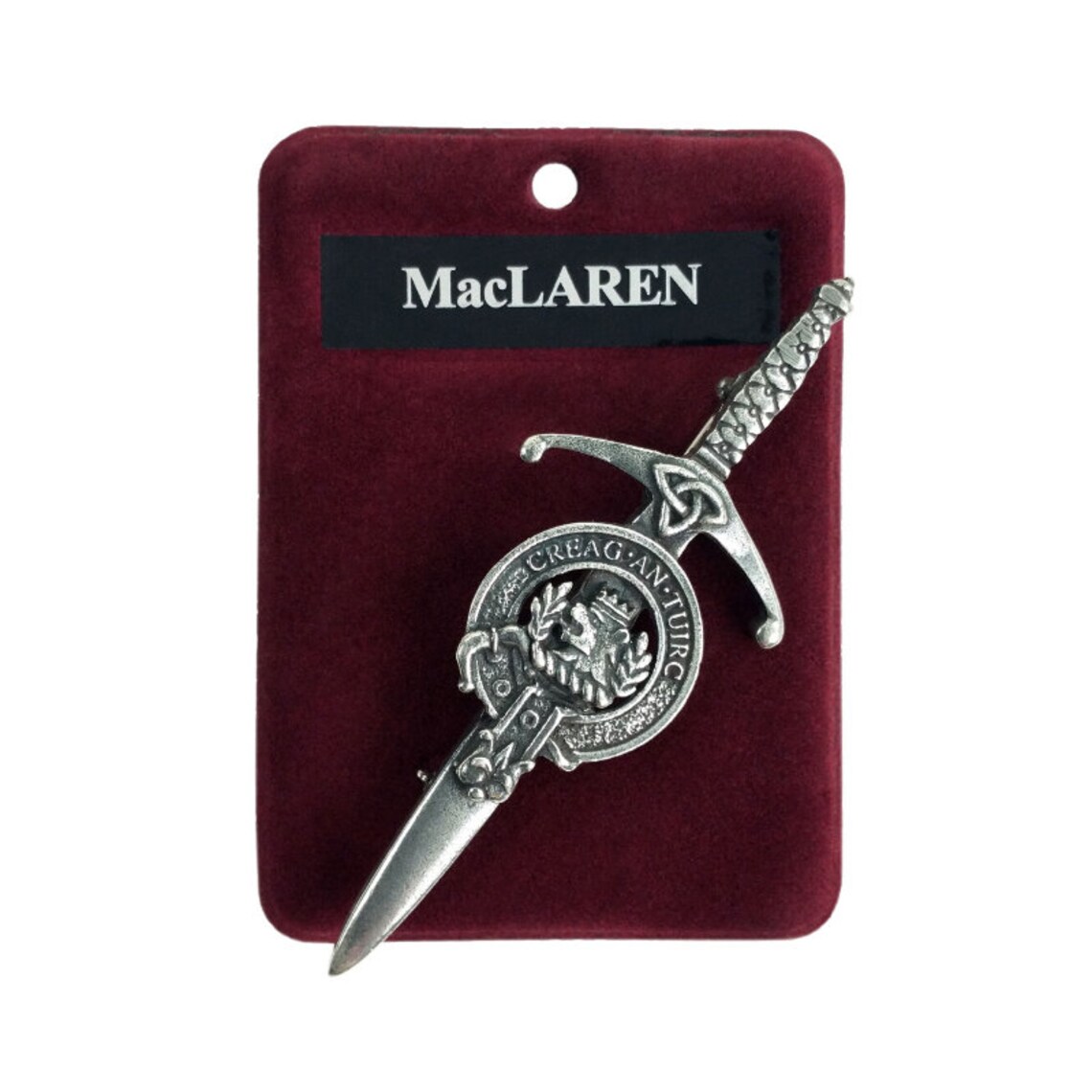 Maclaren Clan Crest Kilt Pin - Gaelic Themes Kilt Pin - Creag an Tuirc ...