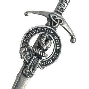 Sinclair Clan Crest Kilt Pin - Gaelic Themes Kilt Pin - Commit Thy Work ...