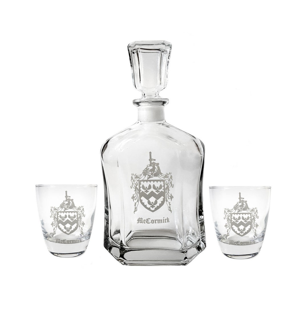 Irish Coat of Arms 23.75oz Decanter and Whisky Glass Set - Etsy