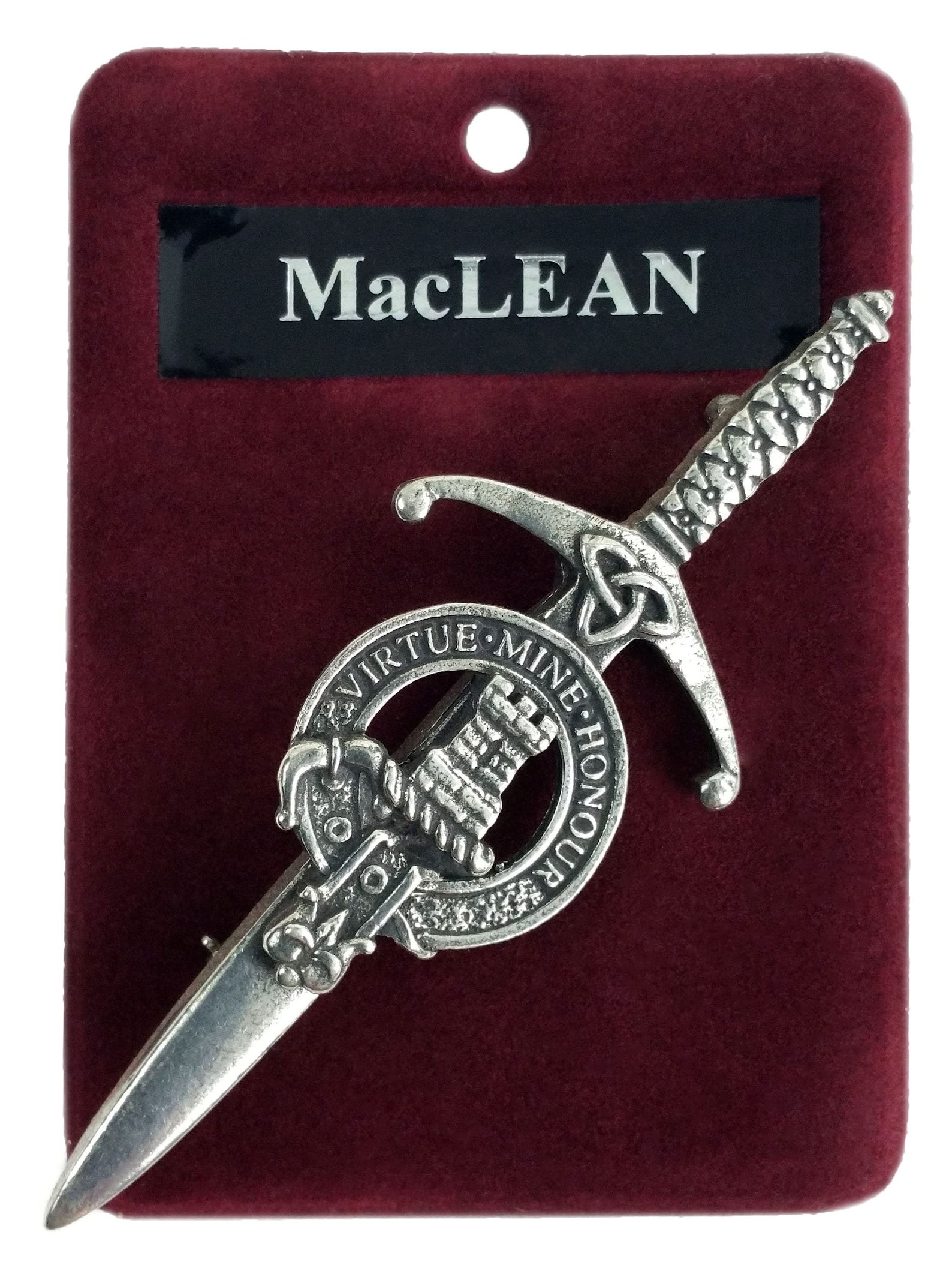 Maclean Clan Crest Kilt Pin Gaelic Themes Kilt Pin Virtue - Etsy