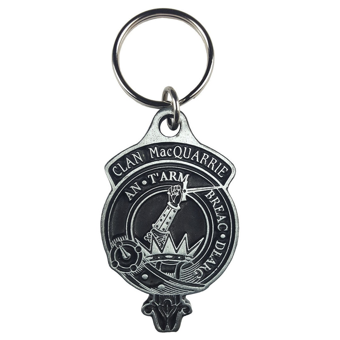 Macquarrie Clan Crest Solid Pewter Key Chain - Scottish Clan - Etsy