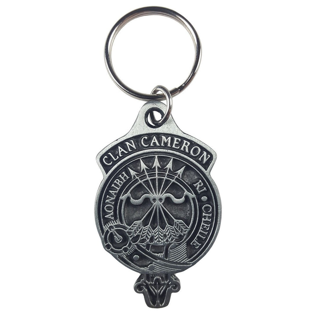 Cameron Clan Crest Solid Pewter Key Chain - Scottish Clan - Etsy